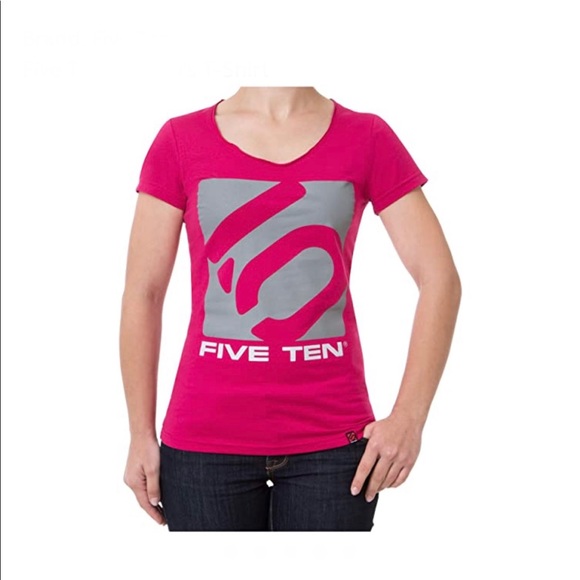 adidas | Tops | Nwt Womans Pink Five Ten Logo Tee Shirt | Poshmark